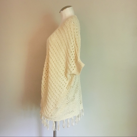 Braeve | Sweaters | Braeve Oversized Openwork Fringe Cardigan | Poshmark